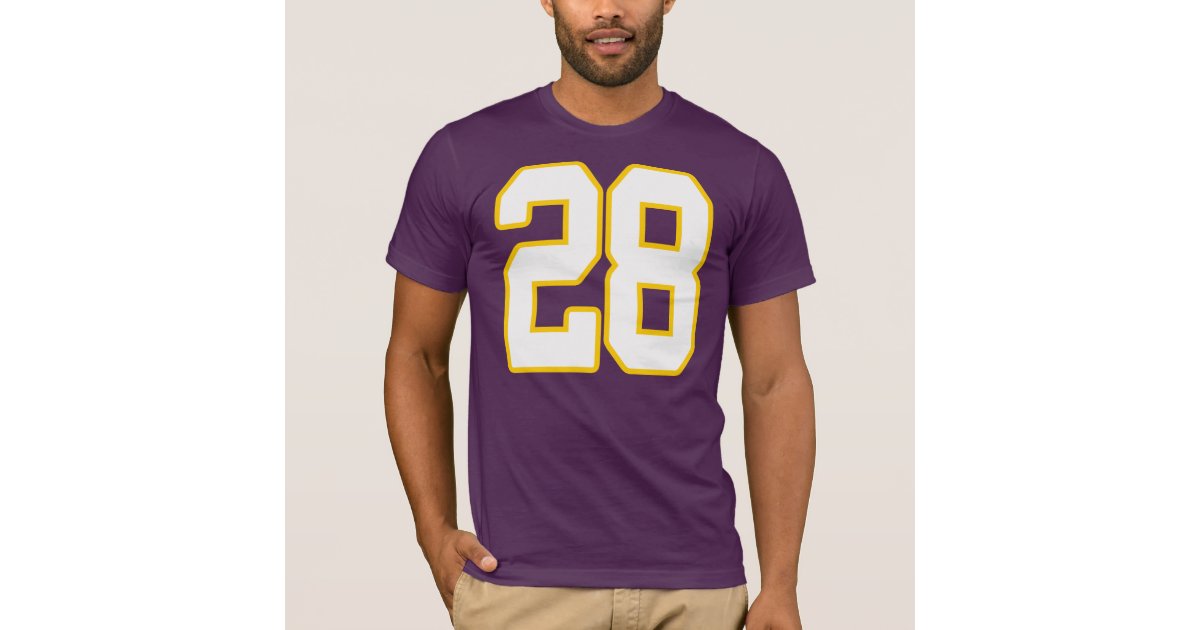 Jersey Number 28 T-Shirt | Zazzle
