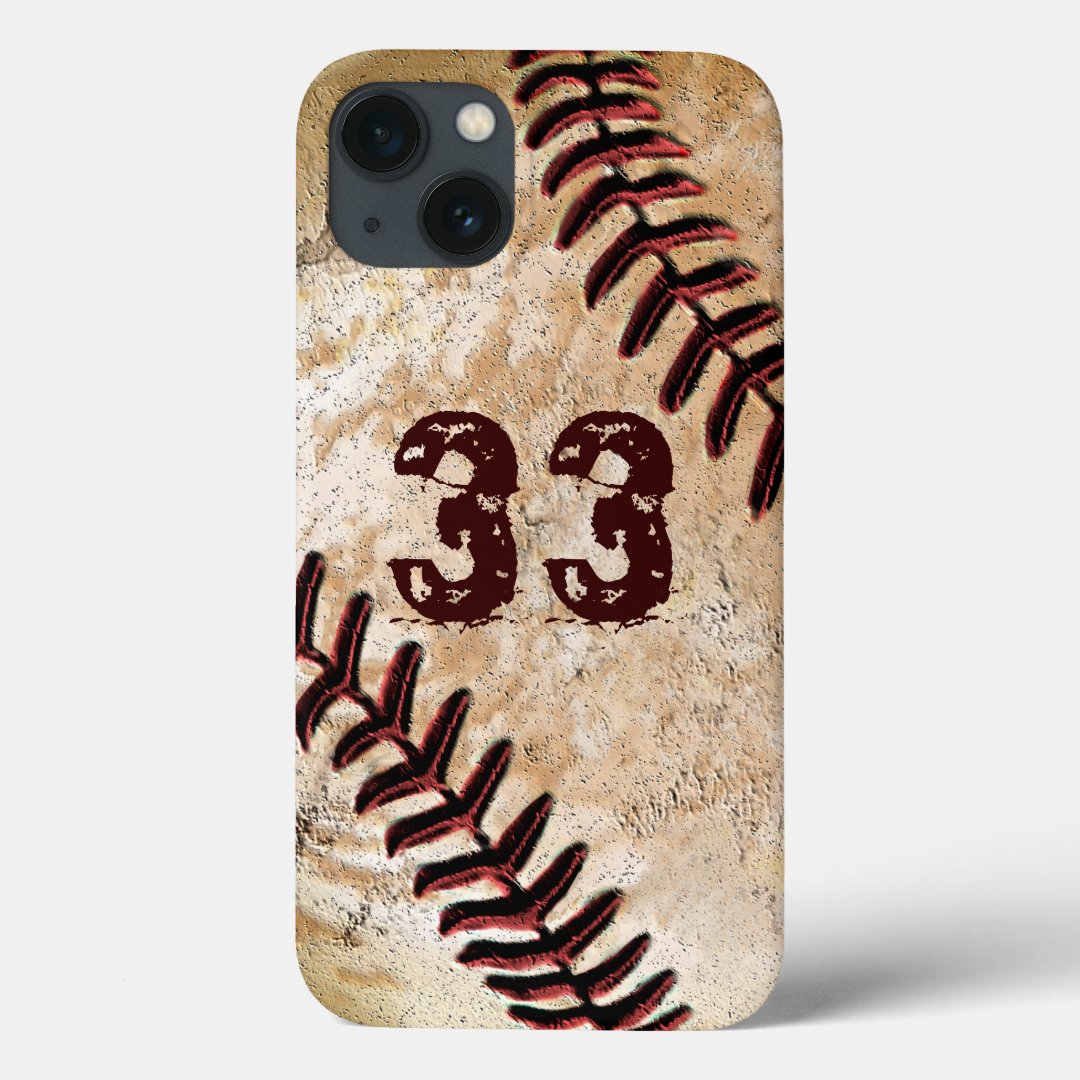 Jersey Number Cool Vintage Baseball iPhone 6 Cases | Zazzle