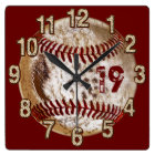 Dirty Unique PERSONALIZED Baseball Clocks | Zazzle.com