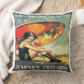 Jersey Shore Harvey Cedars Poster Throw Pillow | Zazzle