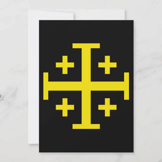 Jerusalem cross invitation | Zazzle