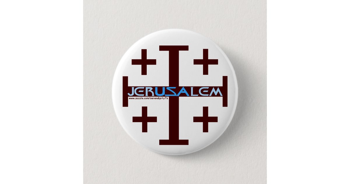 Jerusalem Cross Pinback Button | Zazzle
