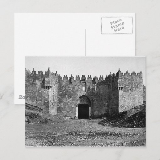 Jerusalem Damascus Gate Vintage 1870 Photo Postcard | Zazzle