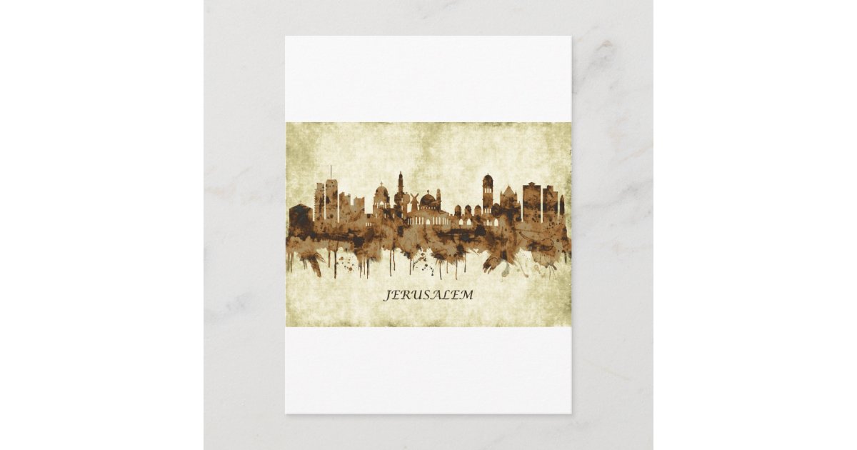 Jerusalem Israel Cityscape Invitation Postcard | Zazzle