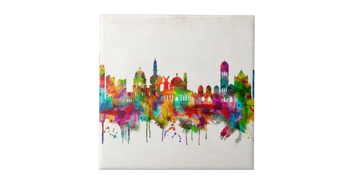 Jerusalem Israel Skyline Ceramic Tile | Zazzle