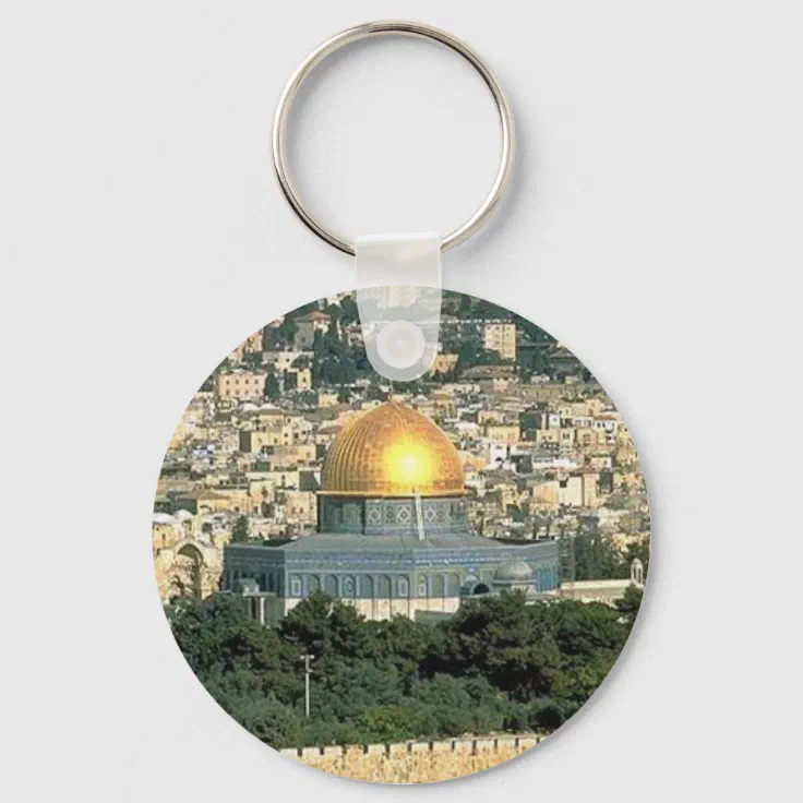 jerusalem, This is a beautiful key chain with a... | Zazzle