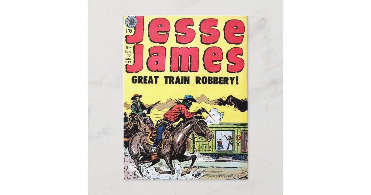 Jesse James Train Robbery Postcard | Zazzle