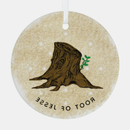 Jesse Tree 'Root of Jesse' Glass Ornament | Zazzle