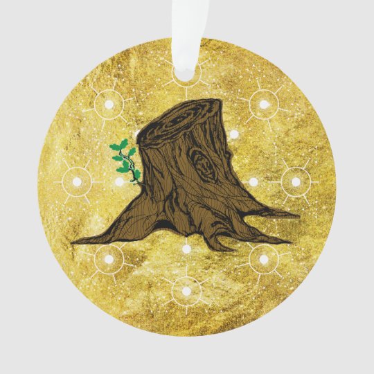 Jesse Tree Sprouting Stump Ornament | Zazzle.com