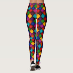 Jester Pants! Multicolor Patchwork Pattern Leggings | Zazzle