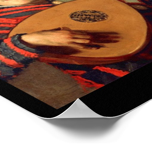 Jester with a Lute Poster Canvas Print | Zazzle