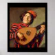 Jester with a Lute Poster Canvas Print | Zazzle