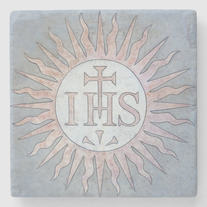 Jesuit IHS Christogram Stone Stone Coaster | Zazzle.com