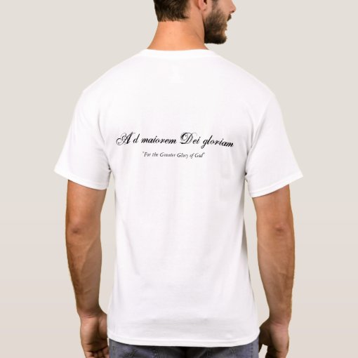 Jesuit Shirt with Motto on back | Zazzle
