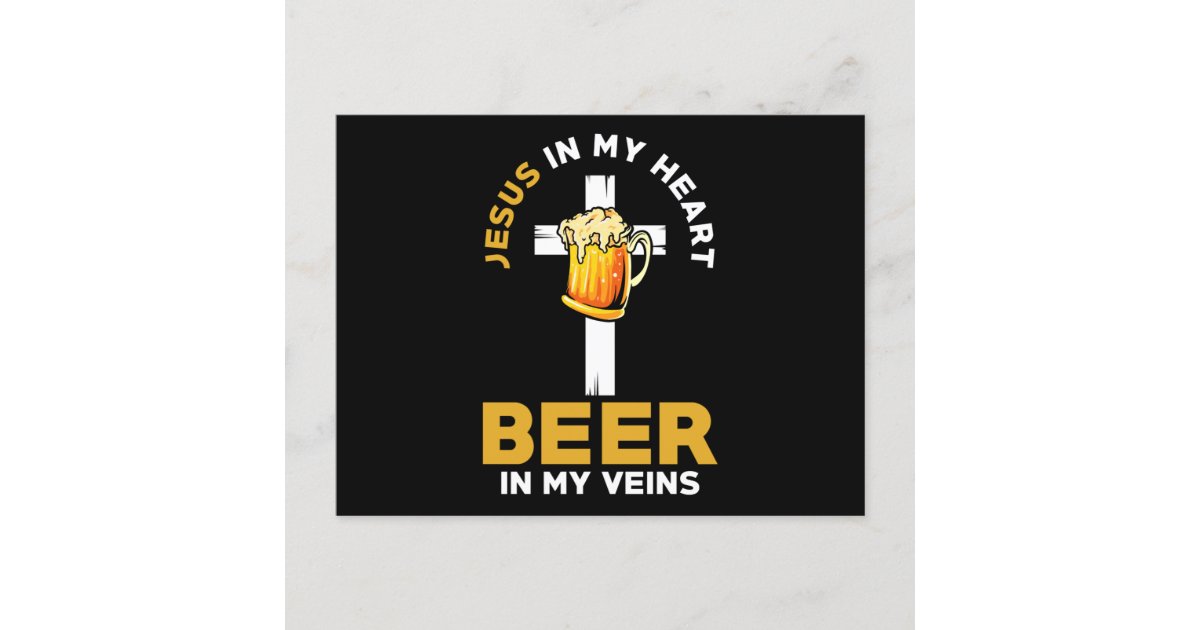 Jesus And Beer Christian Saying Postcard | Zazzle
