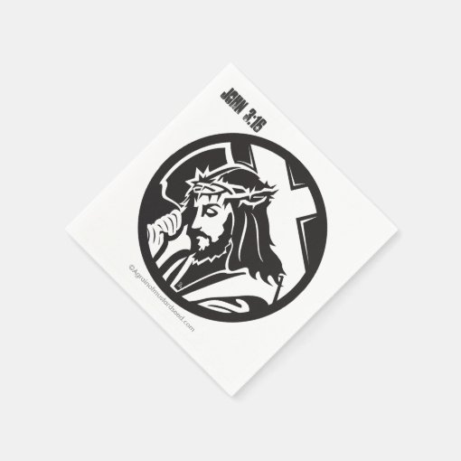 Jesus and the cross Christian Paper Napkins | Zazzle