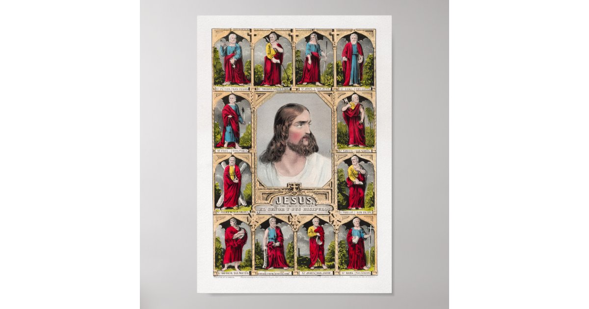 Jesus and the Twelve Apostles Poster | Zazzle