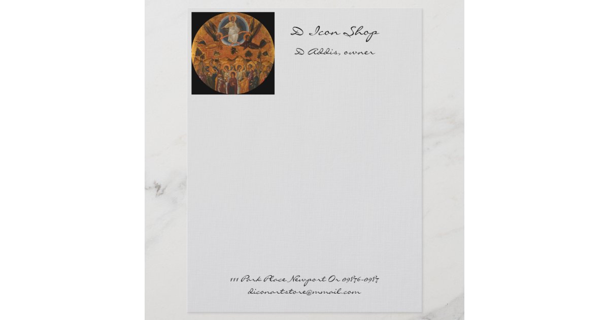 Jesus Ascension to Heaven Letterhead | Zazzle
