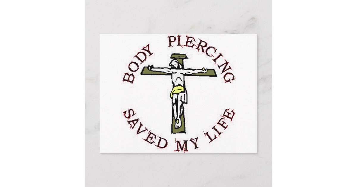 Jesus "Body Piercing" Postcard | Zazzle