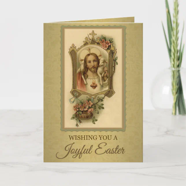 Jesus Catholic Easter Religious Resurrection Holiday Card | Zazzle