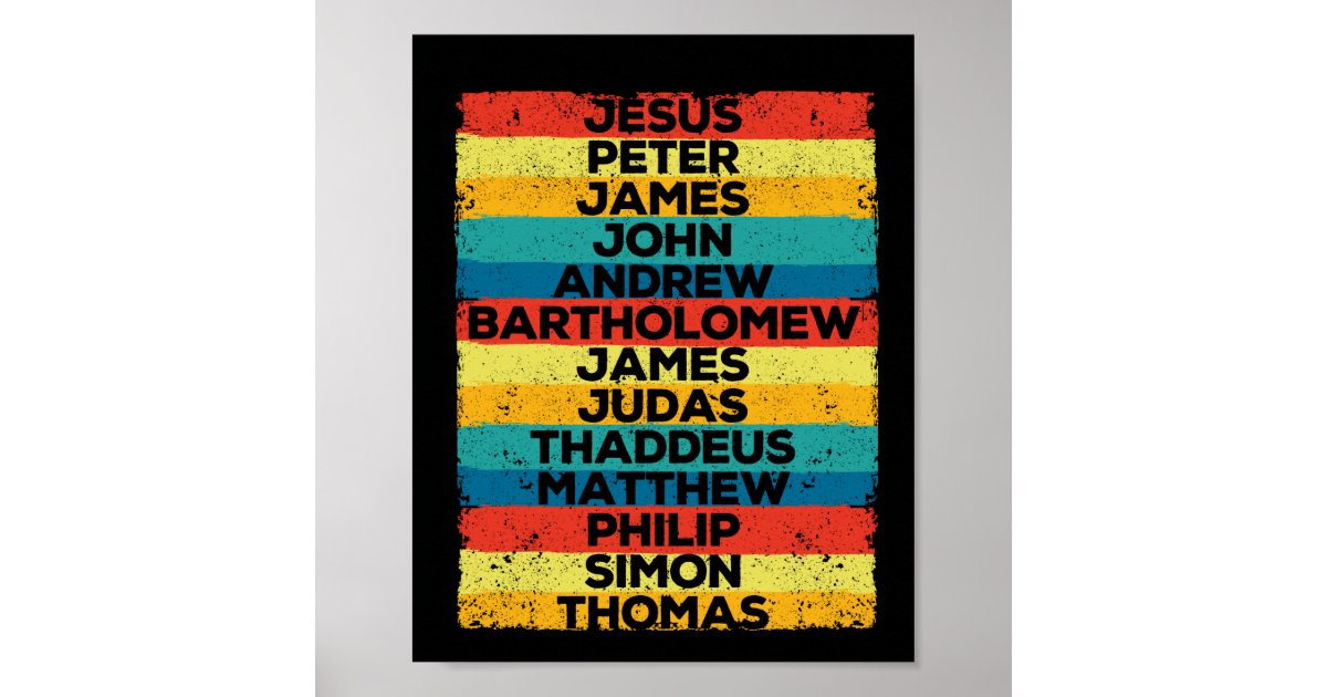 Jesus Christ 12 Apostles Disciples Funny Christmas Poster | Zazzle