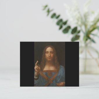 Jesus christ by Leonardo da Vinci,renaissance pain Postcard | Zazzle