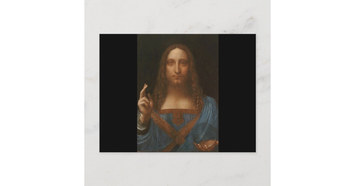 Jesus christ by Leonardo da Vinci,renaissance pain Postcard | Zazzle