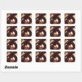 Jesus Christ Chosen Cross Religious Square Sticker | Zazzle