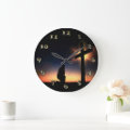 Jesus Christ Crucifixion Cross Large Clock | Zazzle