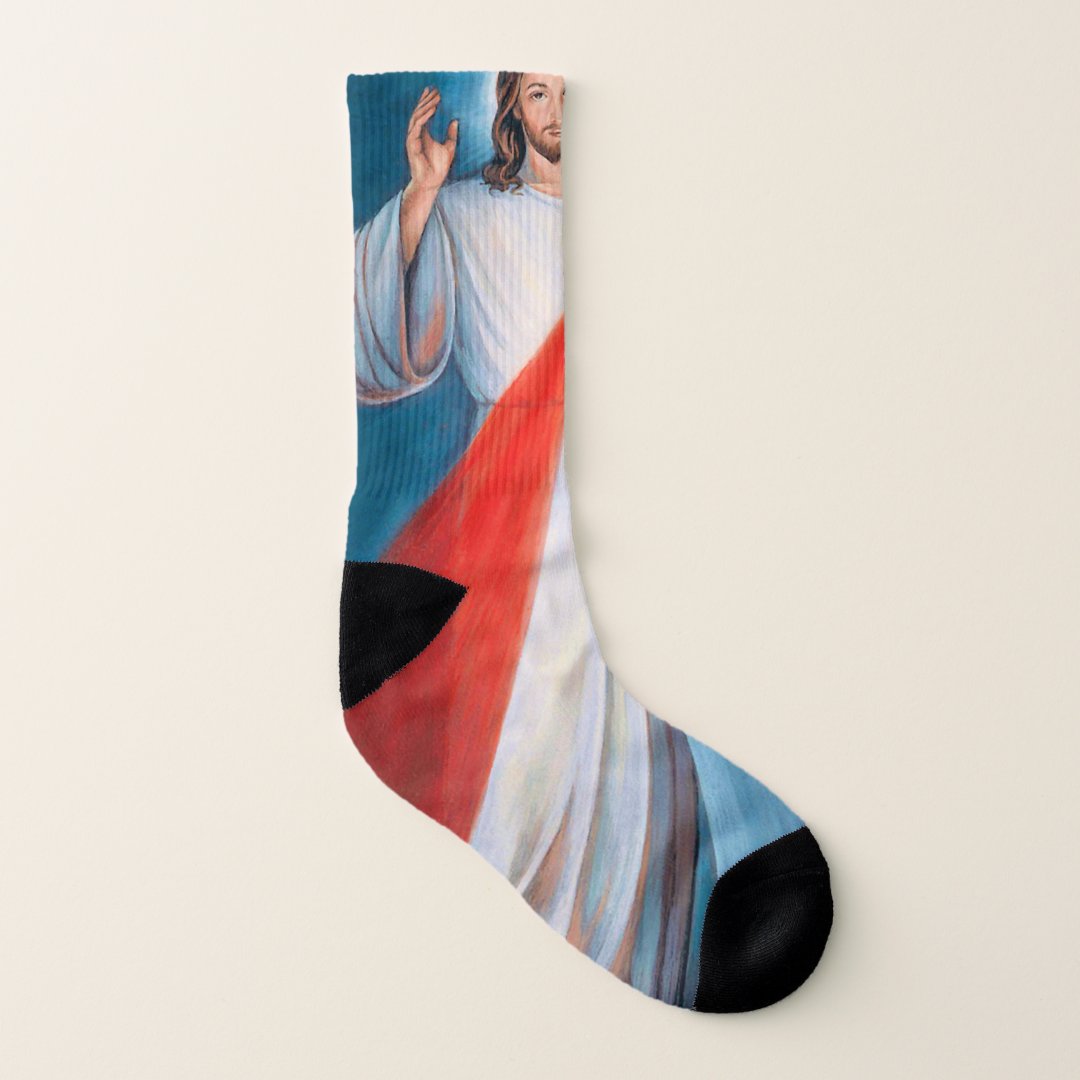 Jesus Christ Divine Mercy Sacred Heart of Jesus Socks | Zazzle