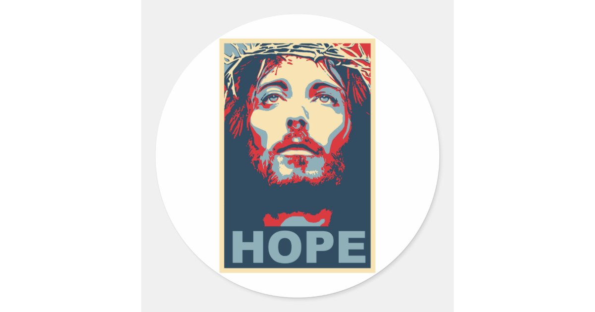 Jesus Christ Hope Classic Round Sticker | Zazzle
