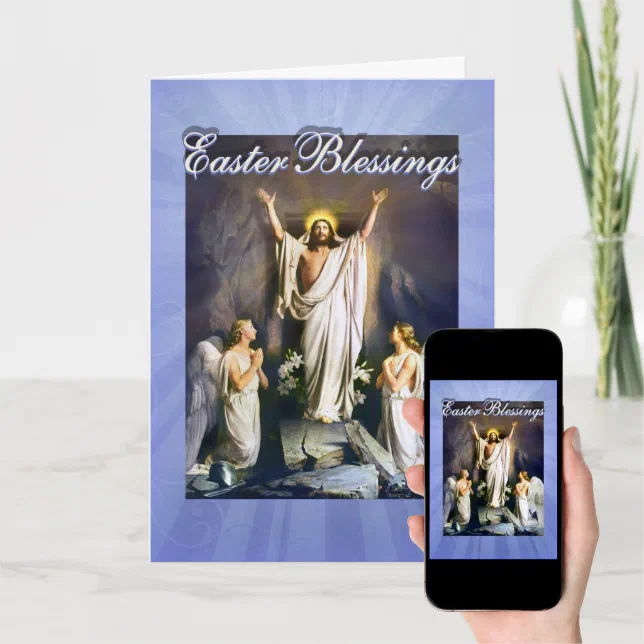 Jesus Christ is Risen, Easter Resurrection Holiday Card | Zazzle
