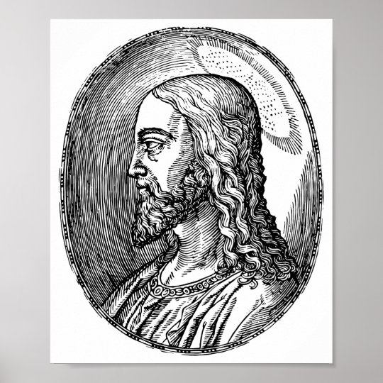 Jesus Christ profile Poster | Zazzle.com