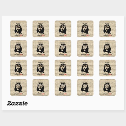 Jesus Christ revolutionary Square Sticker | Zazzle
