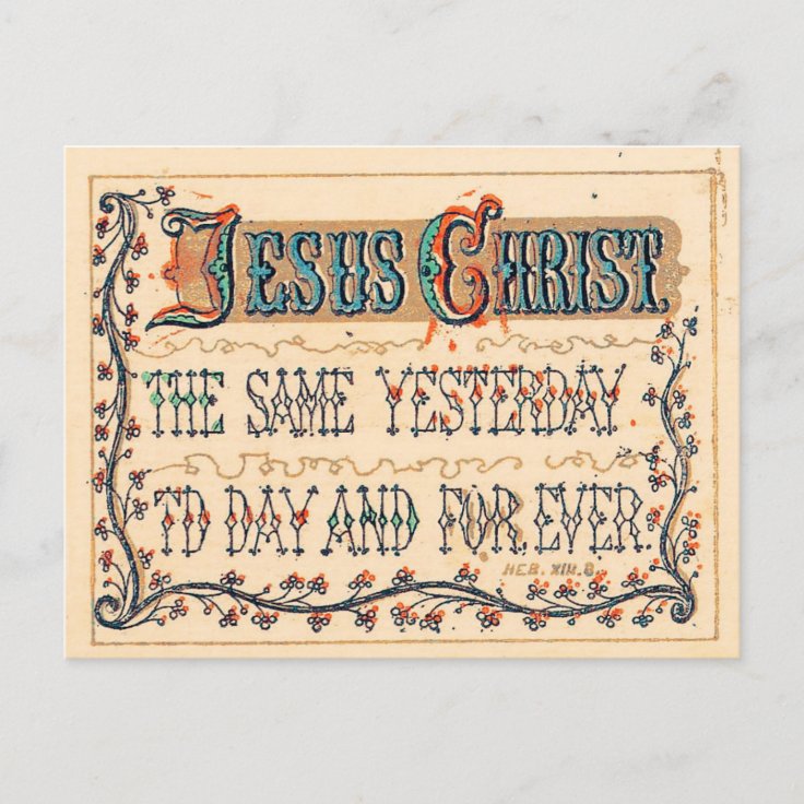Jesus Christ - Scriptures Postcard | Zazzle