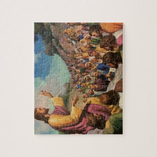 Jesus Christ Sermon on the Mount, Vintage Religion Jigsaw Puzzle | Zazzle