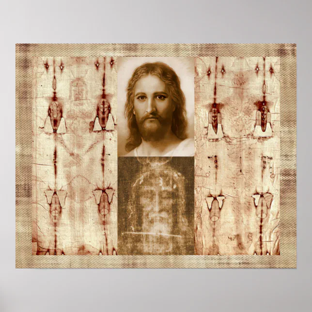Jesus Christ Shroud of Turin Holy Face Poster | Zazzle