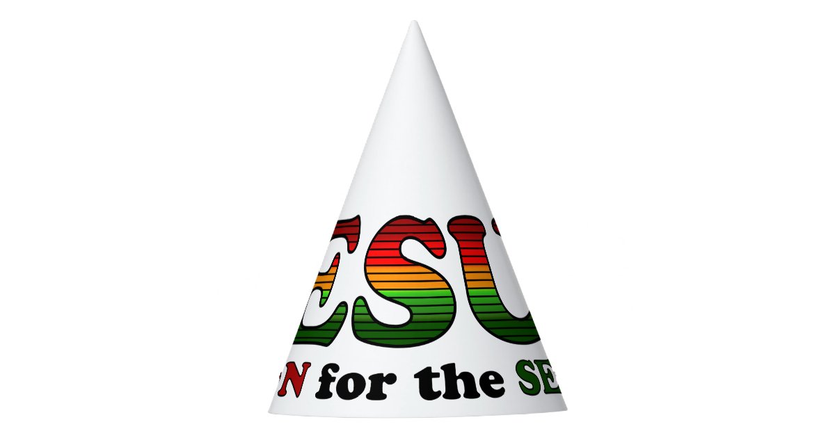 Jesus Christmas Trees Party Hat | Zazzle