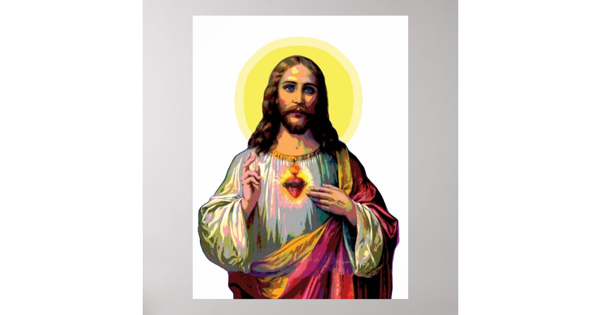 Jesus Christus in Pop Art Style Poster | Zazzle