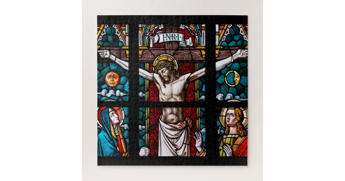 Jesus crucified on Cross Jigsaw Puzzle | Zazzle