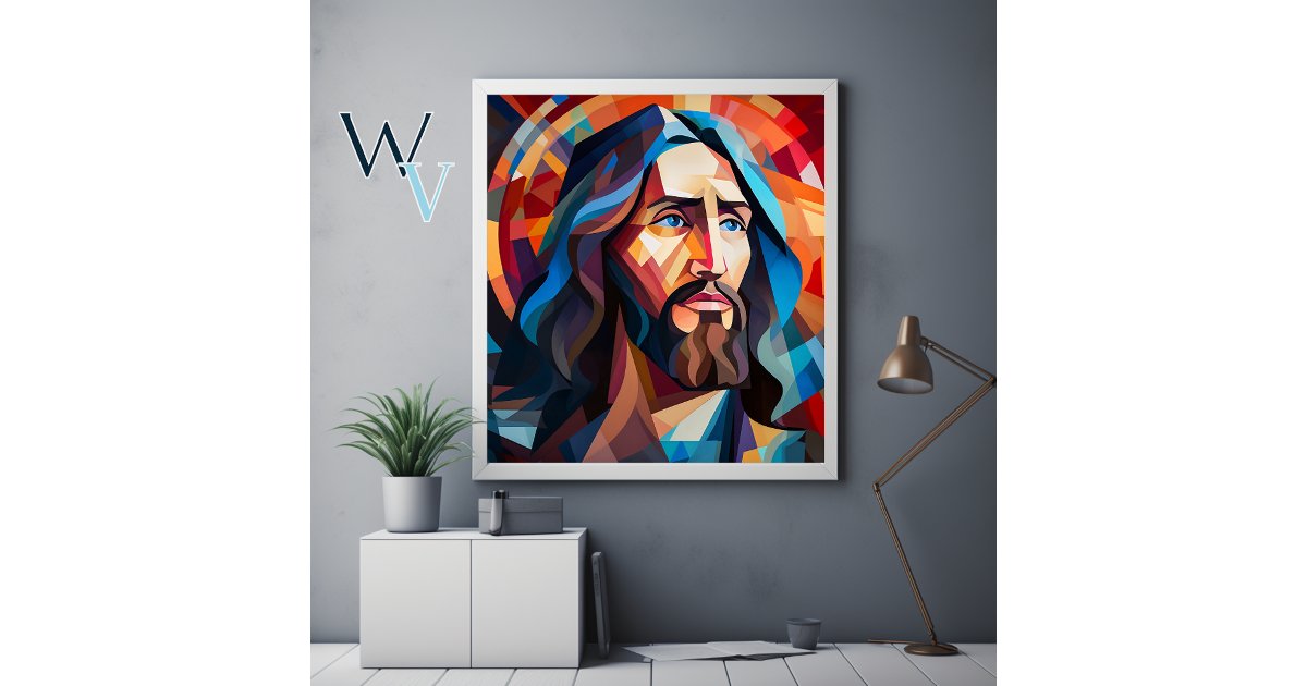 Jesus Cubism Art Poster | Zazzle