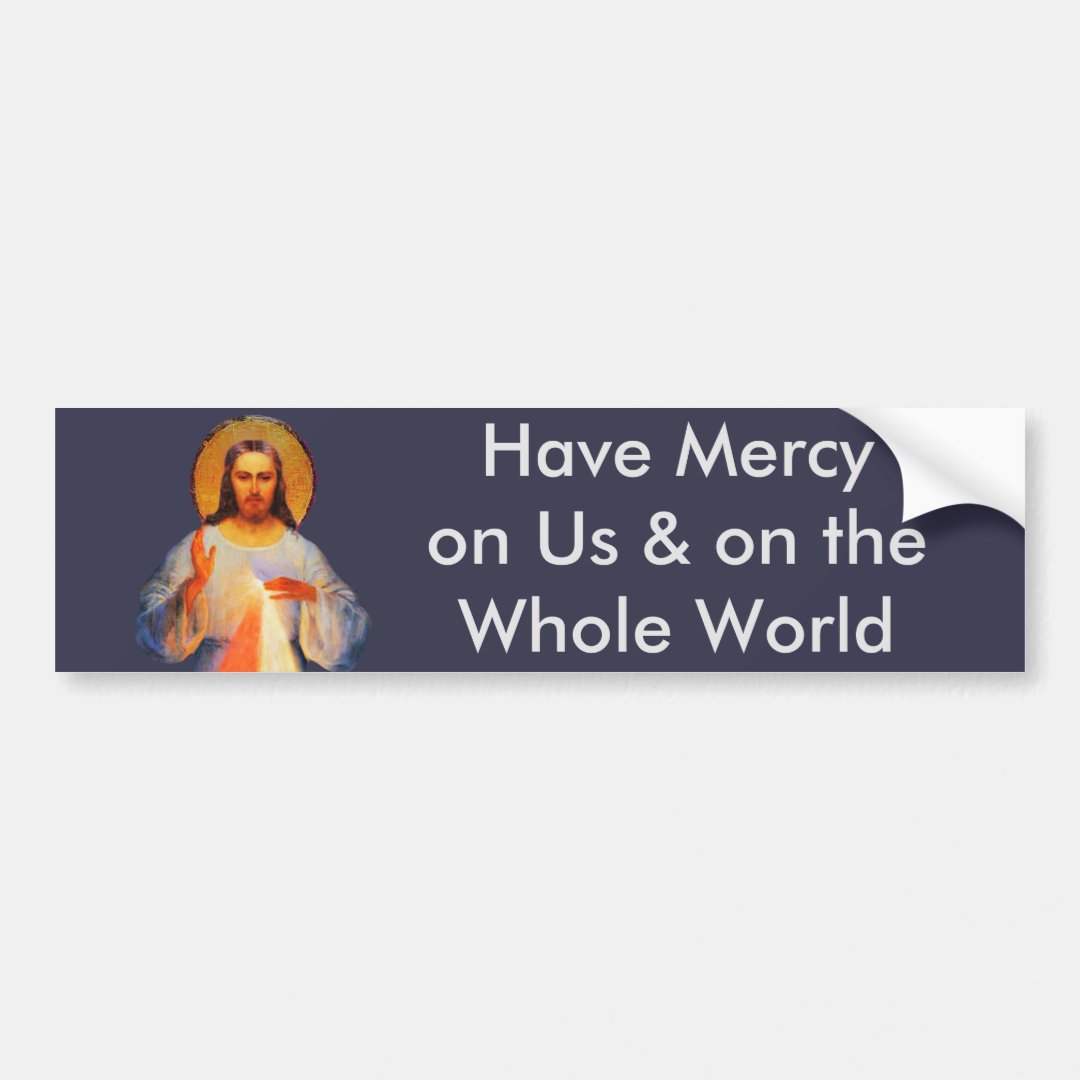 Jesus Divine Mercy Bumper Sticker | Zazzle