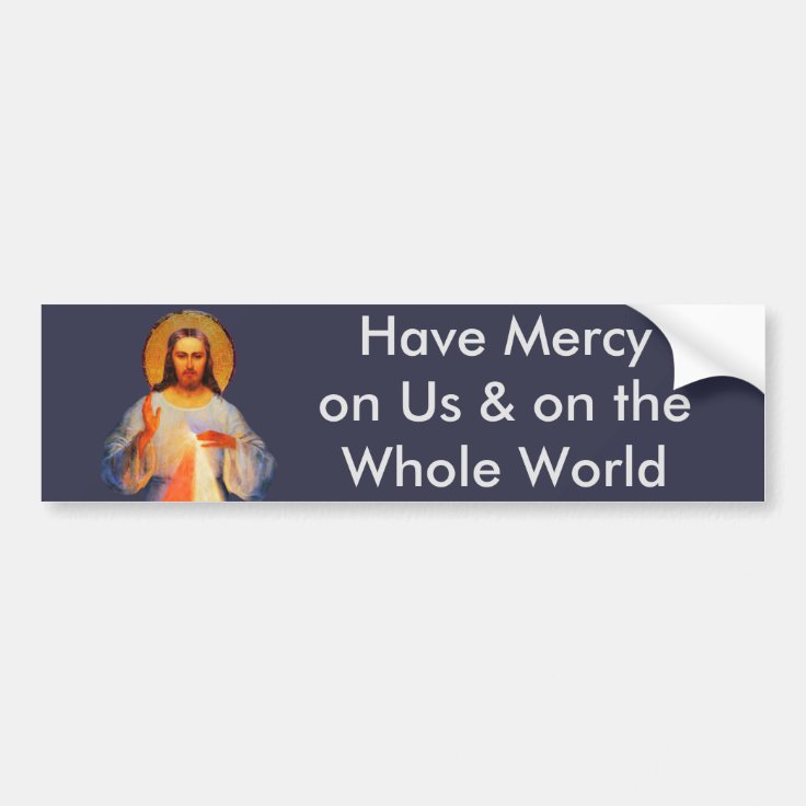 Jesus Divine Mercy Bumper Sticker | Zazzle