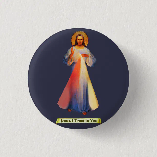 Jesus Divine Mercy Button | Zazzle