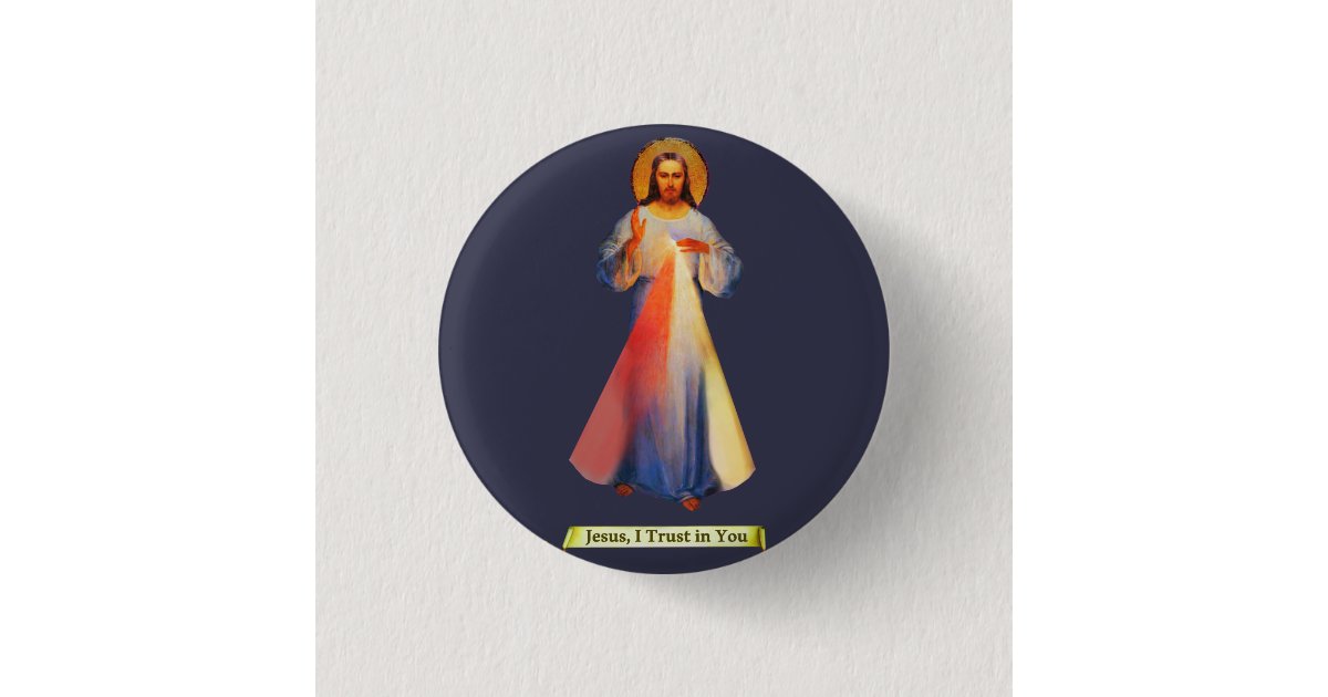 Jesus Divine Mercy Button | Zazzle
