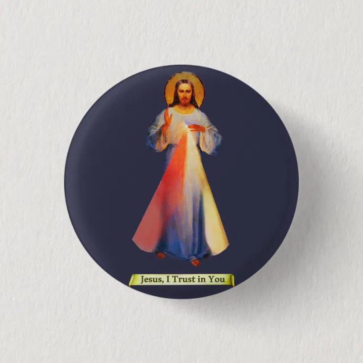 Jesus Divine Mercy Button | Zazzle