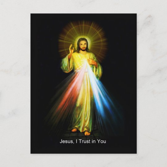 Jesus Divine Mercy Catholic Postcard | Zazzle.com