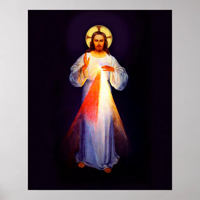 Jesus Divine Mercy Poster Plain - | Zazzle