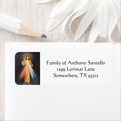 Jesus Divine Mercy Religious Catholic Label | Zazzle