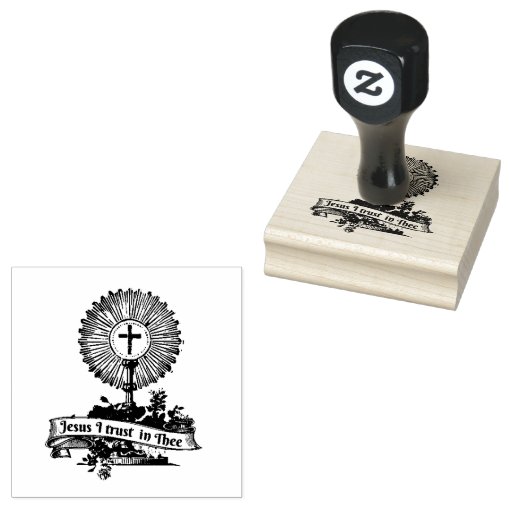 Jesus Eucharist Monstrance Religious Divine Mercy Rubber Stamp | Zazzle